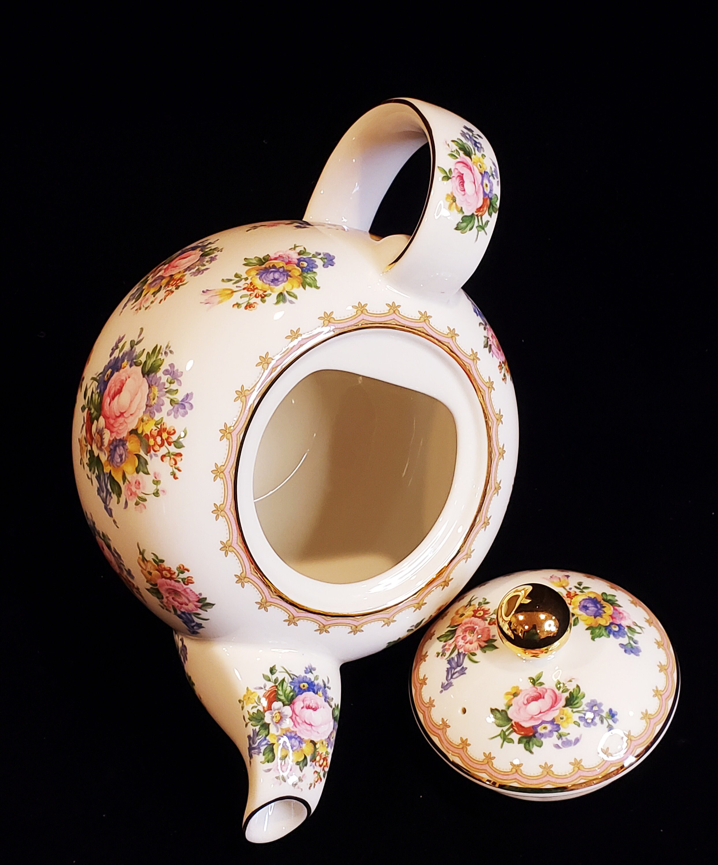 LADY CARLYLE Large Ivory Floral Garden TEAPOT Royal Doulton - Etsy