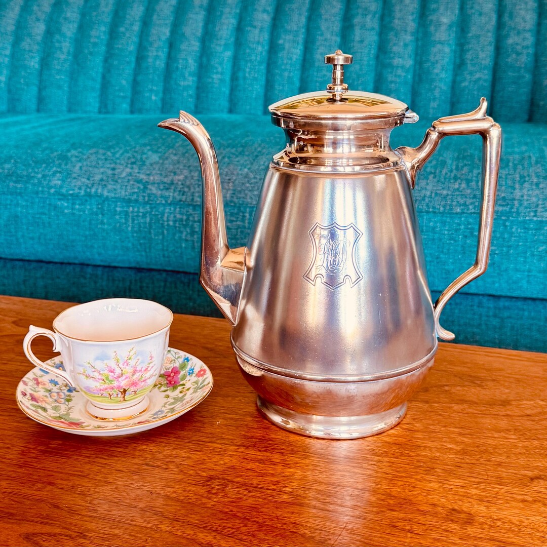 Art Deco Silverplate Coffee Pot: Meriden Britannia Heirloom ...