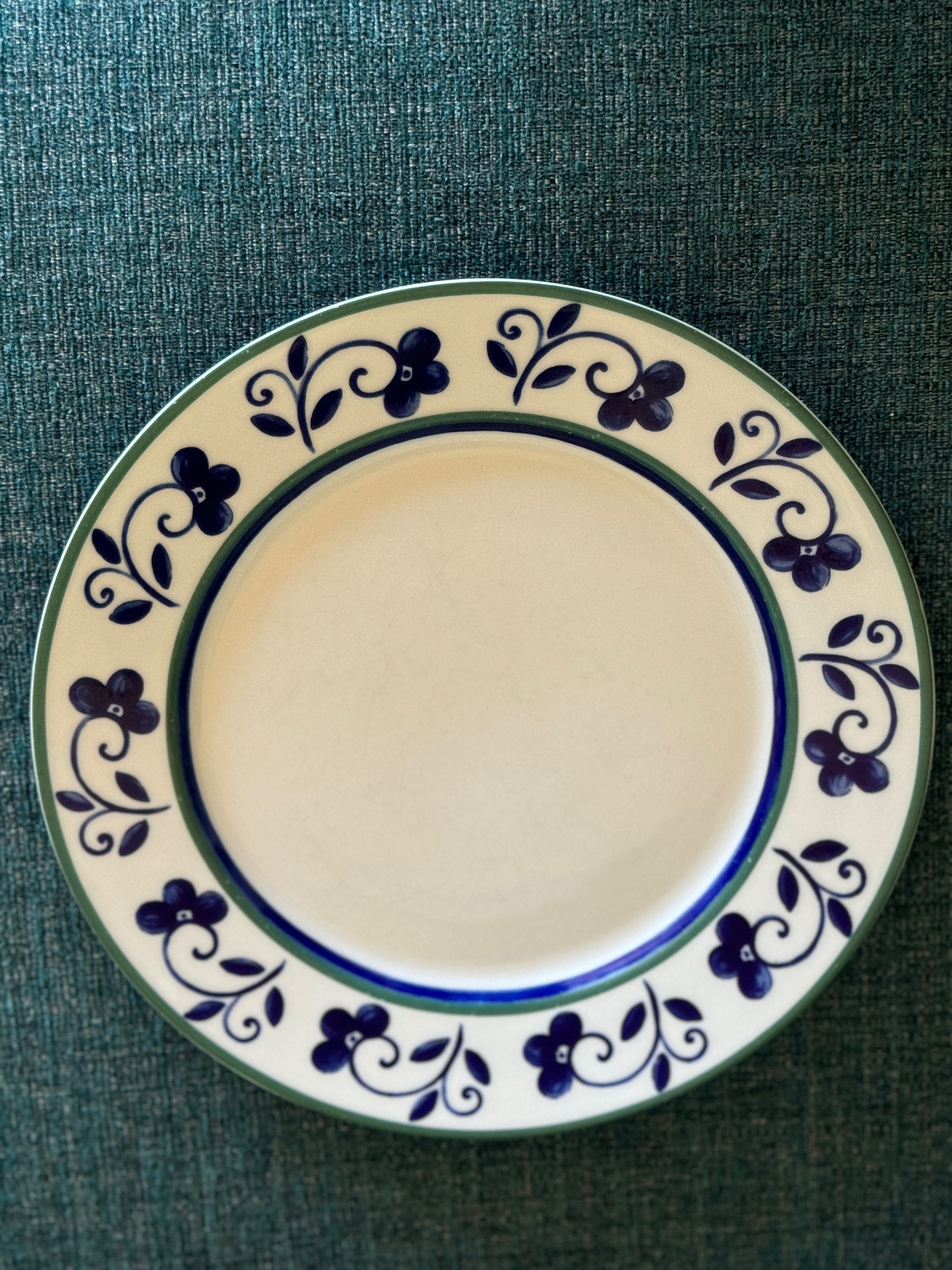 Mikasa Firenze Dinner Plate: Spal Blue Floral Fine China, Made in ...