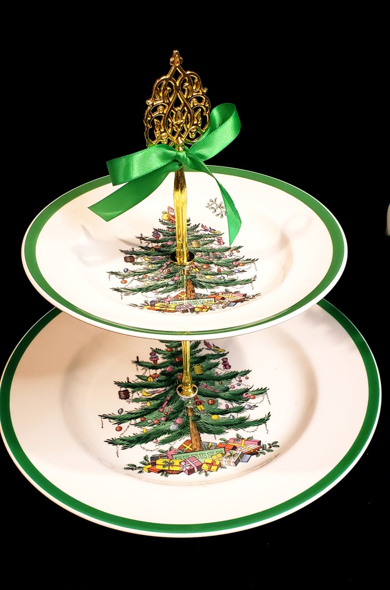 Spode Christmas Tree 3-tier Server: Holiday Appetizer Dessert Stand - Etsy