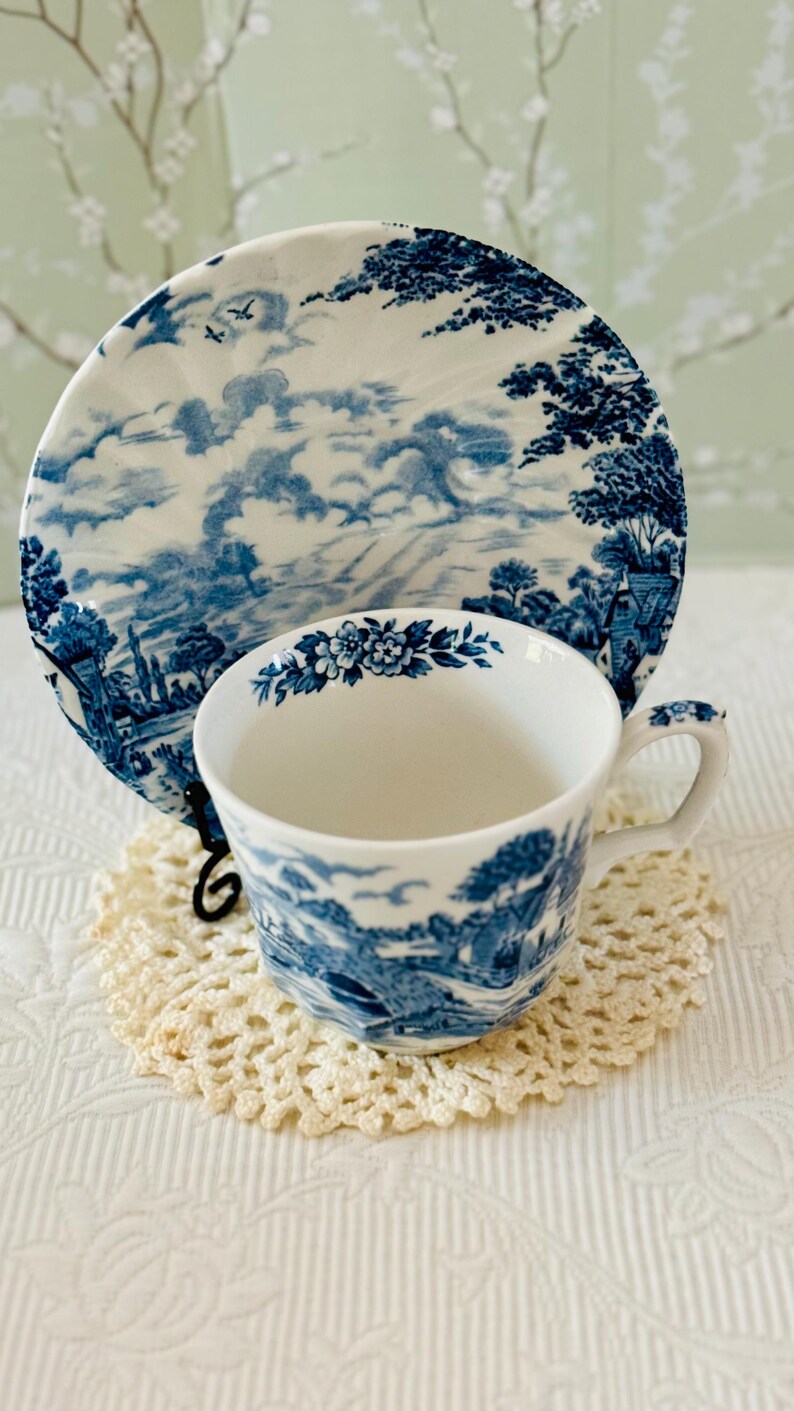 Blue/white Coffee Mugs, Teacups & Saucers ~ Mix and Match ~ Burleigh ...