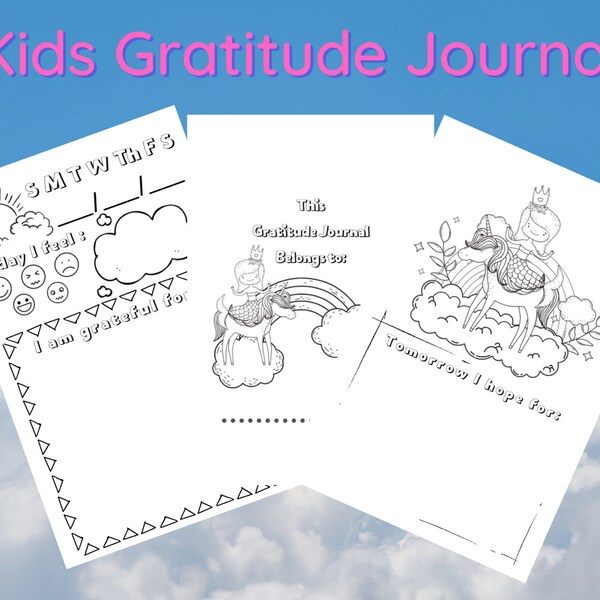 Gratitude Journal Coloring Book - Etsy