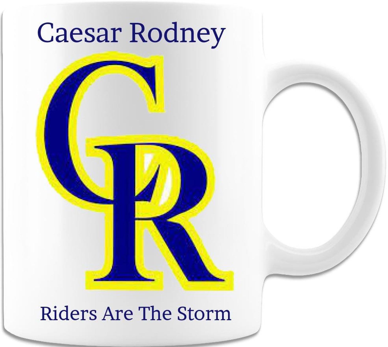 Caesar Rodney Riders Logo High Quality Ceramic Coffee Mug - White Made ...