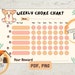 Weekly Chore Reward Chart, Cute Chart, Sticker Chart, Toddler Reward ...