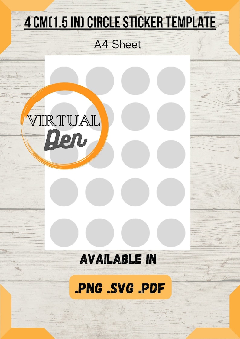 1.5 in (4 Cm) Circle Template | Blank Template | PDF| SVG | PNG | Round ...
