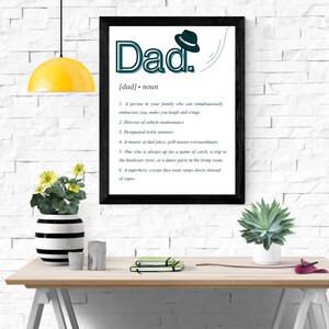 Printable Dad Definition, Dictionary, Fathers Day Gift, Father Quote ...