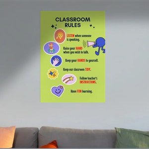 Classroom Poster for Kids, Wall Decoration, Poster, Typography, Class ...