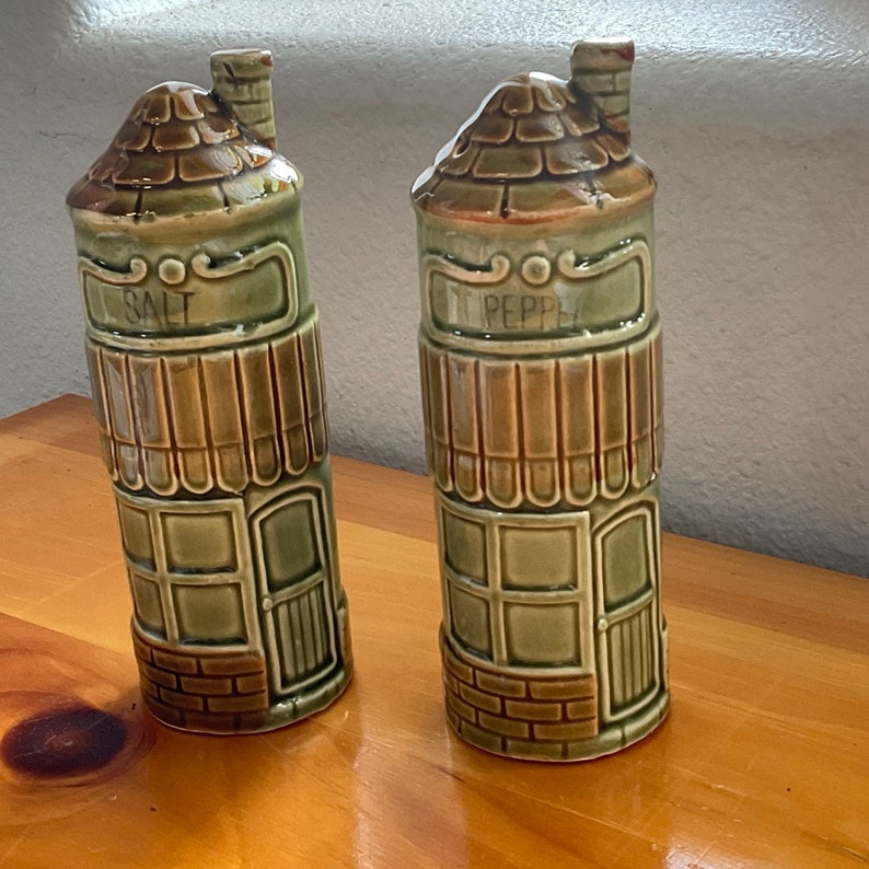 Vintage Japanese Silo House Salt and Pepper Shakers - Etsy