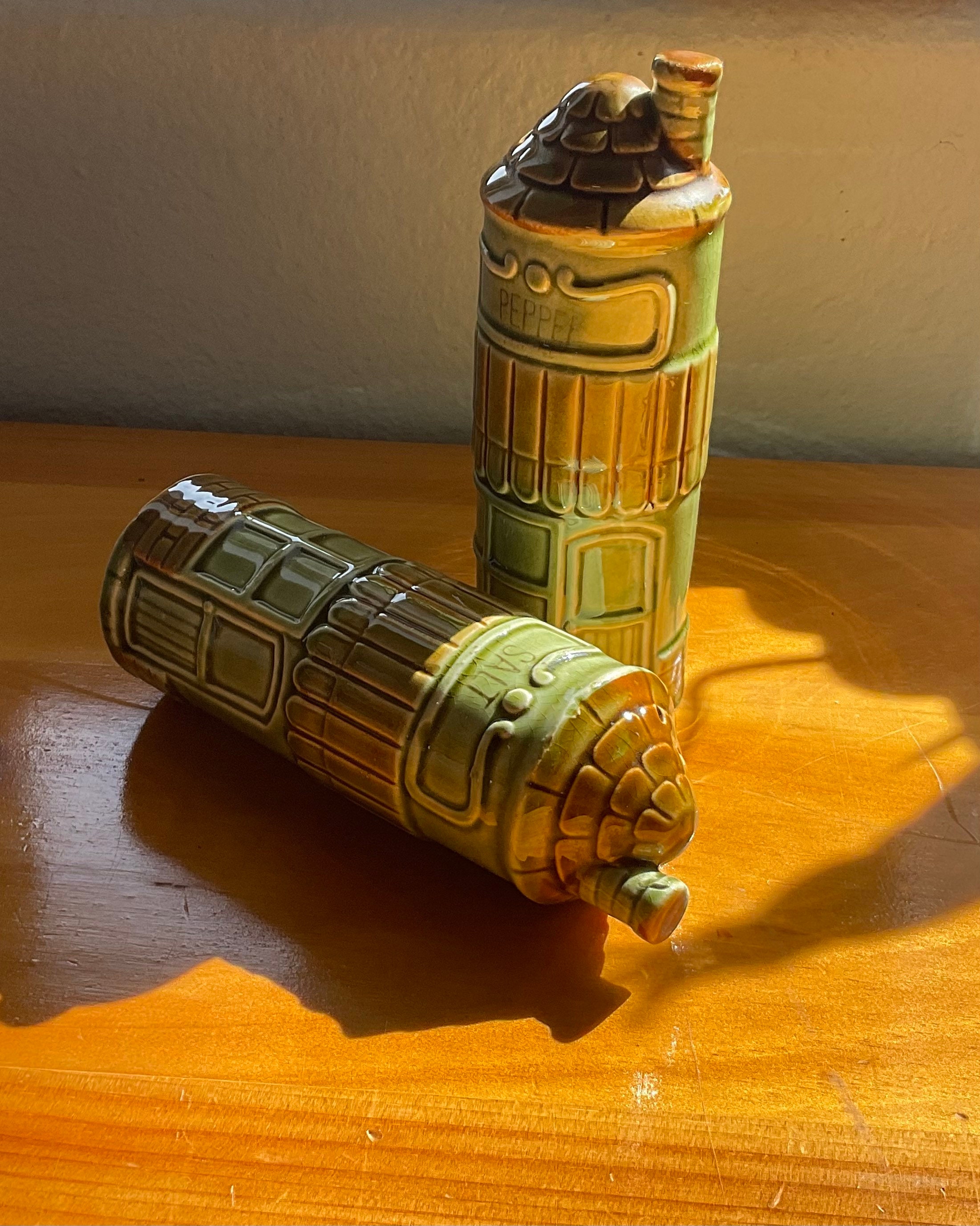 Vintage Japanese Silo House Salt and Pepper Shakers - Etsy