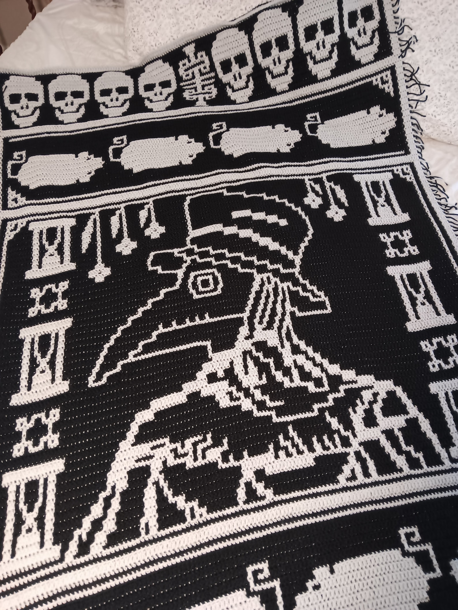Plague Doctor Overlay Mosaic Crochet Afghan Pattern - Etsy