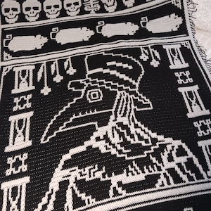 Plague Doctor Overlay Mosaic Crochet Afghan Pattern - Etsy