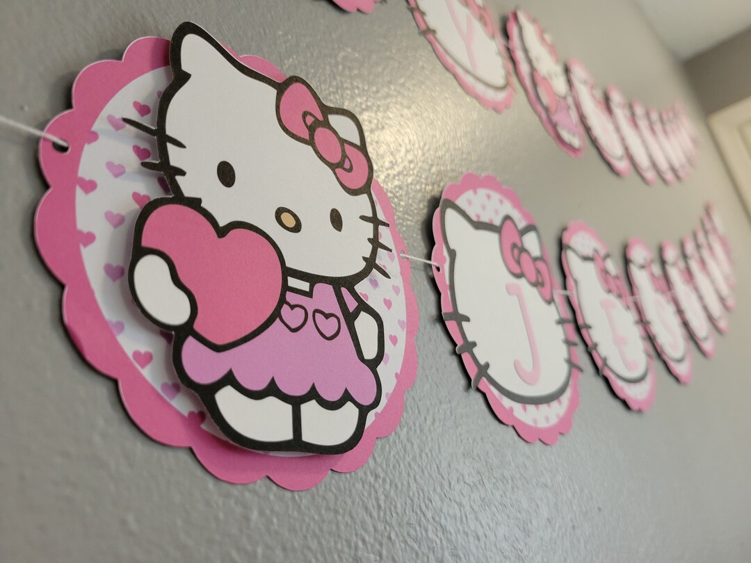 Hello Kitty Birthday Banner - Etsy