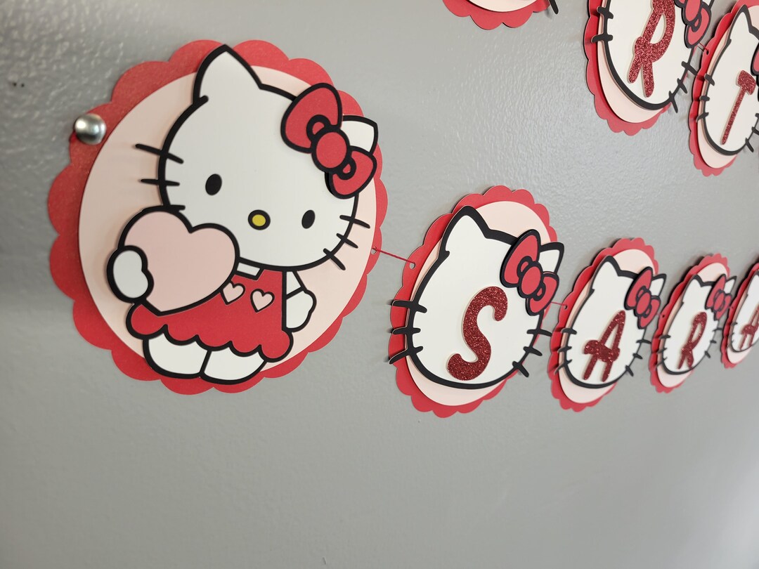 Hello Kitty Birthday Banner - Etsy