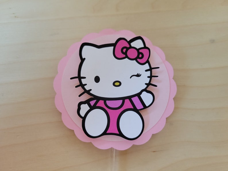 Hello Kitty Cupcake Toppers 12 Pieces - Etsy