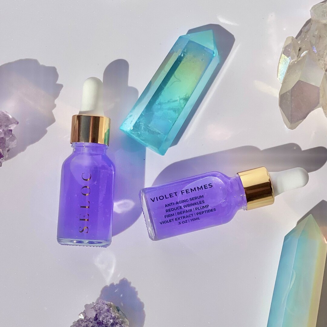 Herbal Violet Botanical Peptide Blend Serum Nourishing Plant Extracts ...