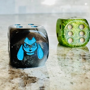 Pokemon Lucario Riolu Dice Inspired D6 RPG Dnd Gaming Polyhedral Custom ...