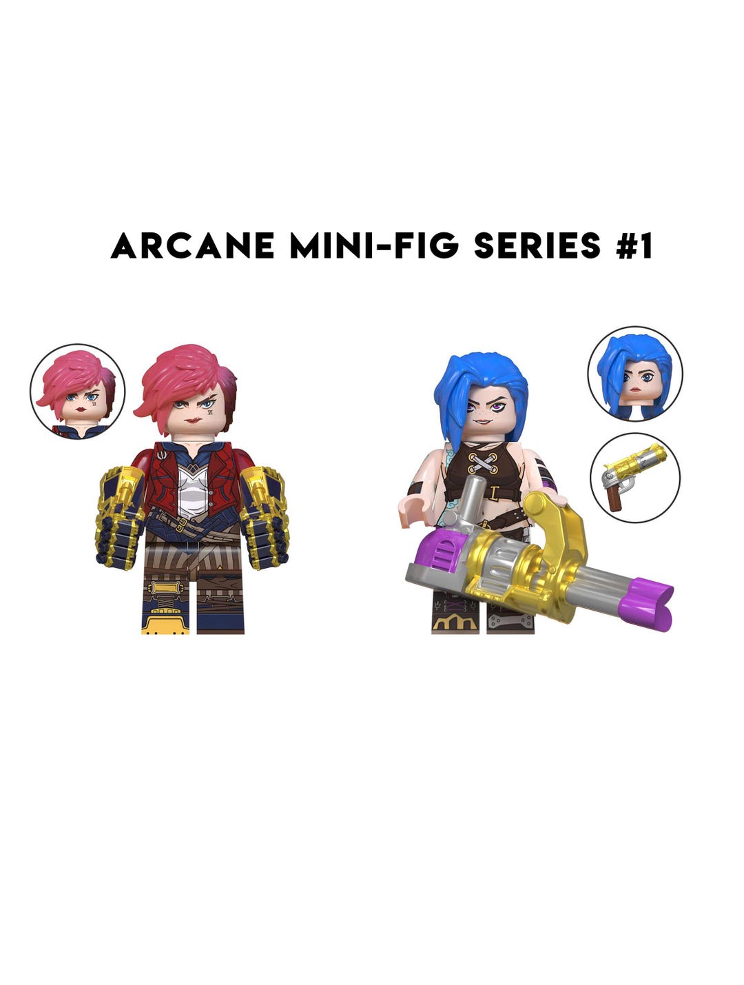 Arcane Inspired Mini Figure Action Collection BLOCK FIG Cartoon Vi Jinx ...