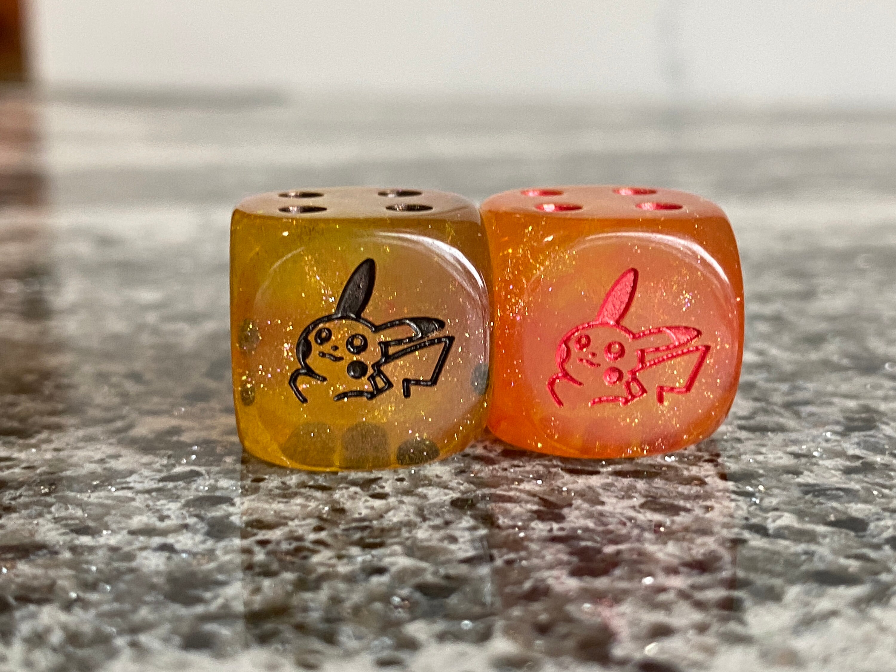 Pokemon Dice Inspired D6 RPG Dnd Gaming Polyhedral Anime: - Etsy