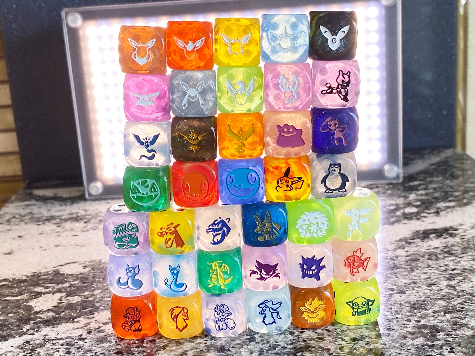 Pokemon Dice Inspired D6 Complete Collection Enamel Pins Rpg Dnd ...