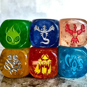 Custom Pokemon GIRAFFE DICE Inspired Legendary Gen 2 Collection D6 Pick ...
