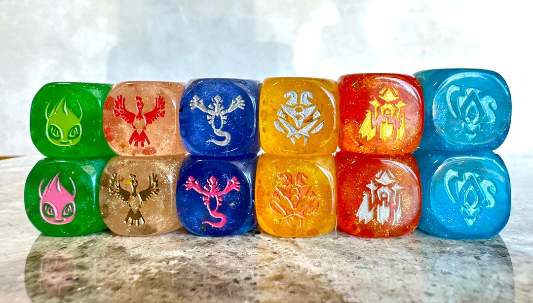 Custom Pokemon GIRAFFE DICE Inspired Legendary Gen 2 Collection D6 Pick ...