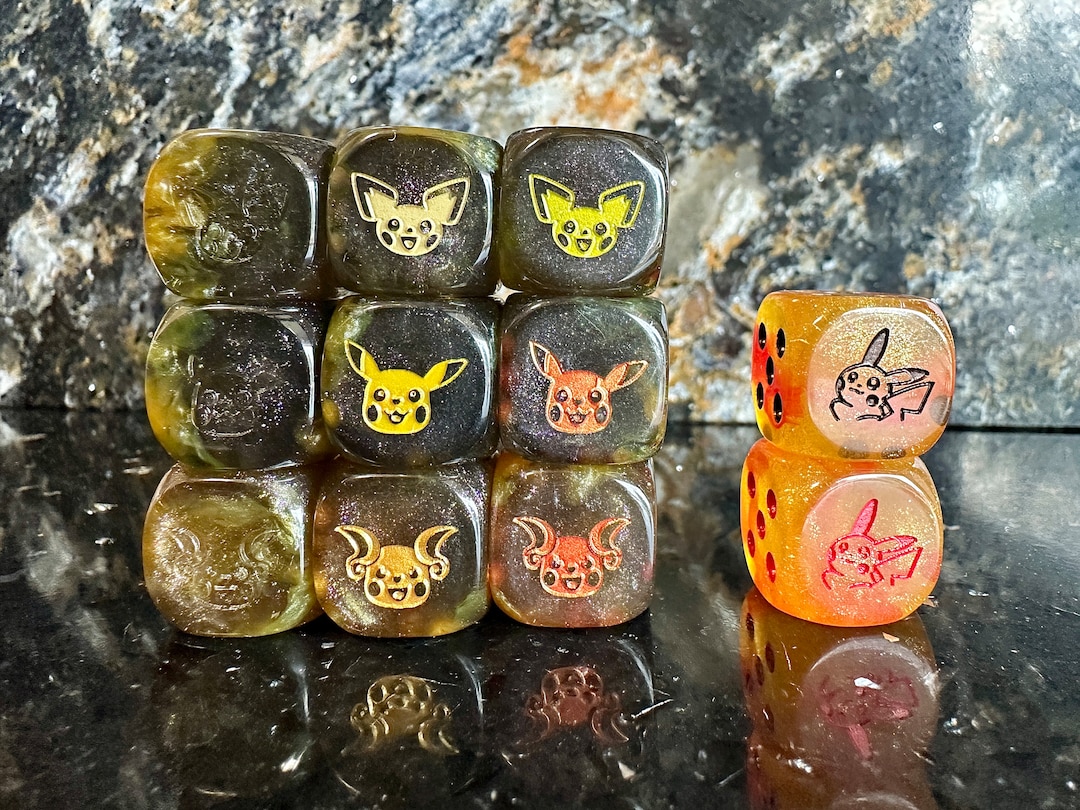 Pikachu Dice Pokemon Inspired D6 Pick & Choose RPG Dnd Gaming ...