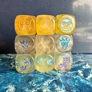 Pokemon Dice Inspired D6 Prototypes RPG Dnd Gaming Polyhedral Anime Art ...
