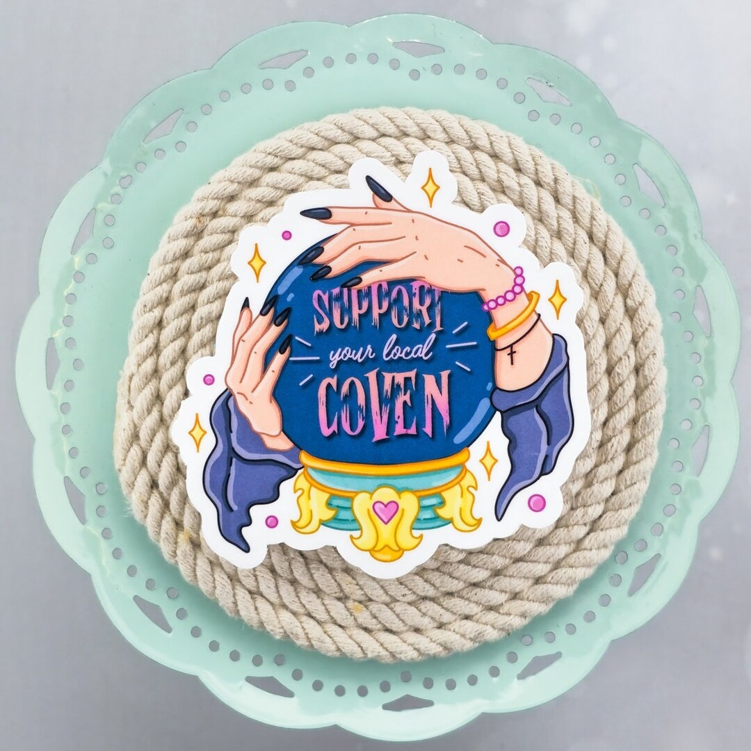 Support Your Local Coven Witch Sticker, Witchy Gifts for Wiccans, Pagan ...
