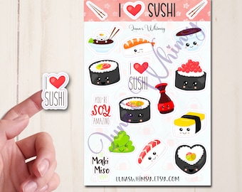 I Love Sushi Sticker - Etsy