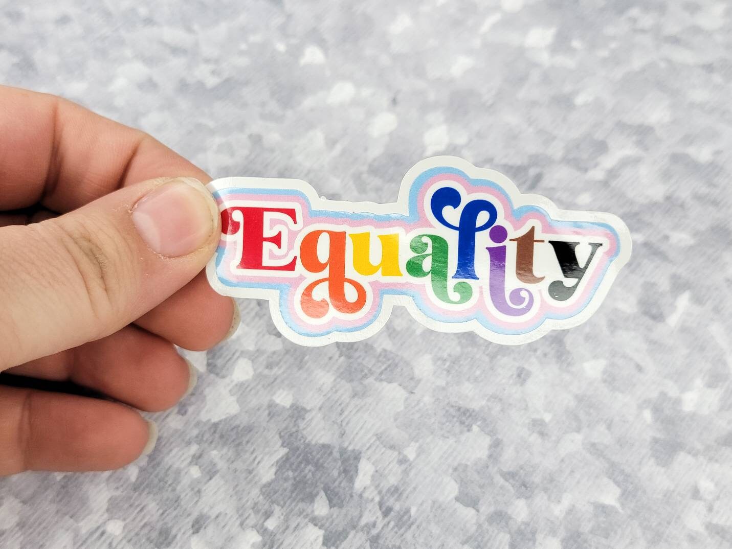 Equality Sticker Quote Stickers Pride Stickers Lgbtqia Stickers Rainbow ...
