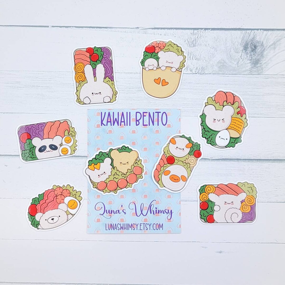 Kawaii Bento Mini Sticker Pack Japanese Food Stickers - Etsy