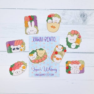 Kawaii Bento Mini Sticker Pack Japanese Food Stickers - Etsy
