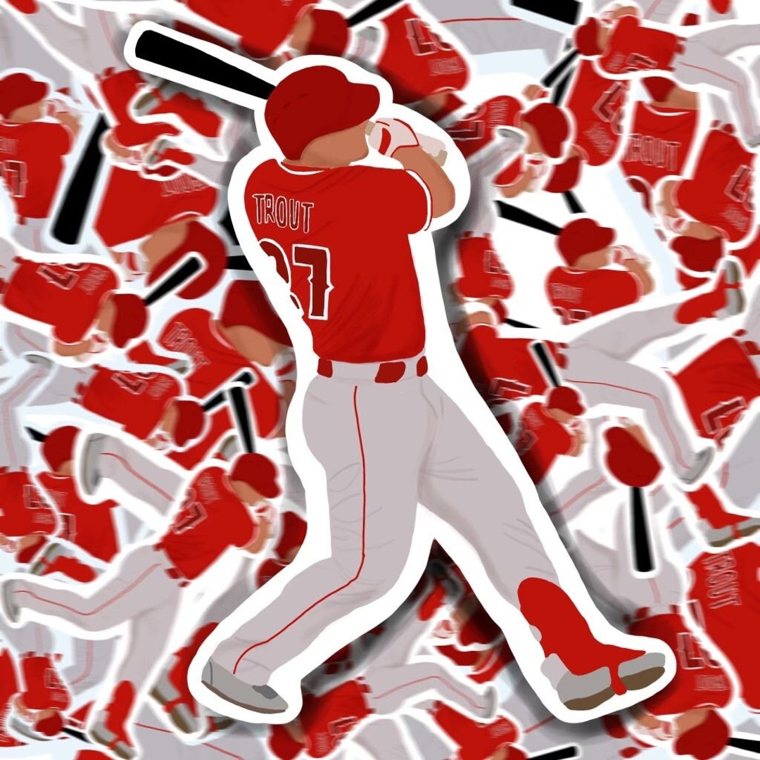 Mike Trout Los Angeles Angles Sticker - Etsy