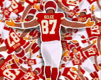 Travis Kelce Football Sticker Travis Kelce Travis Kelce Sticker Kansas ...