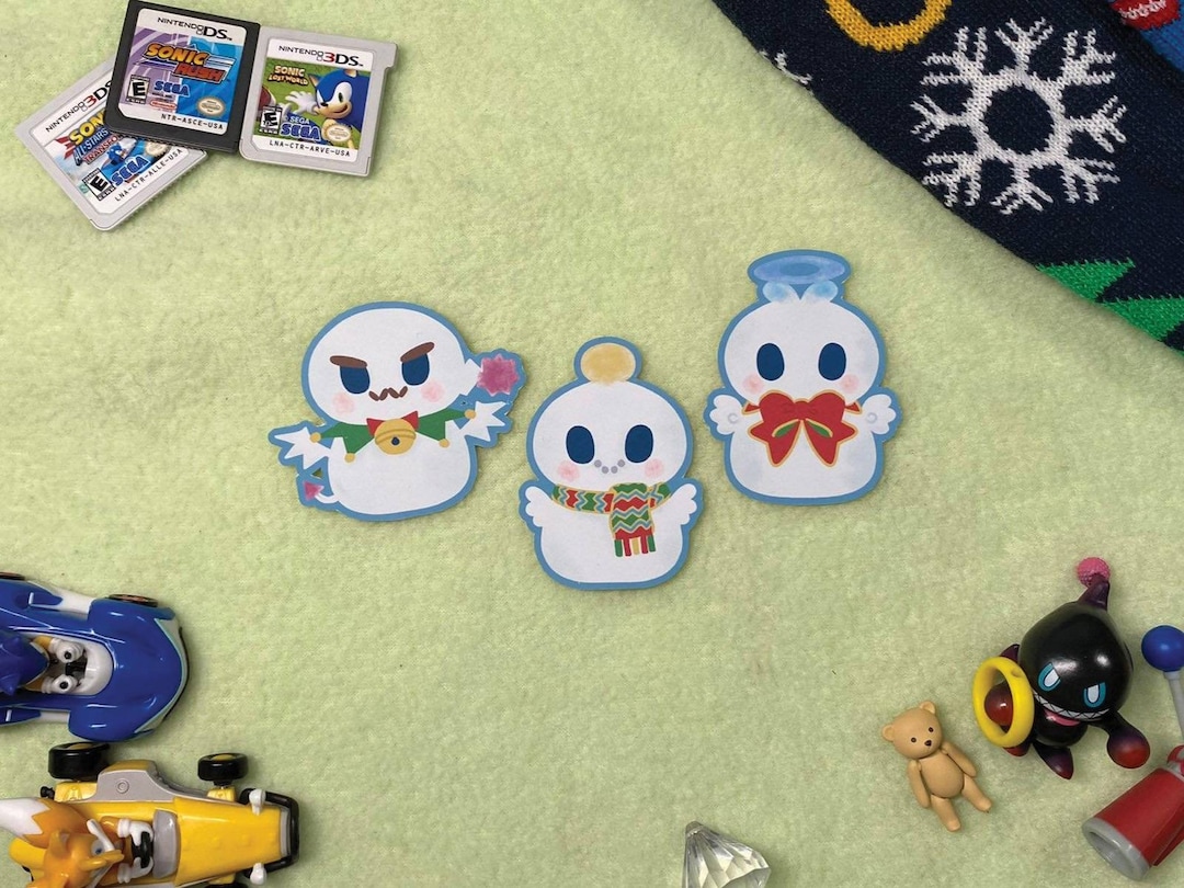 Chao Snowman sonic the Hedgehog Cute Adorable Snowy - Etsy