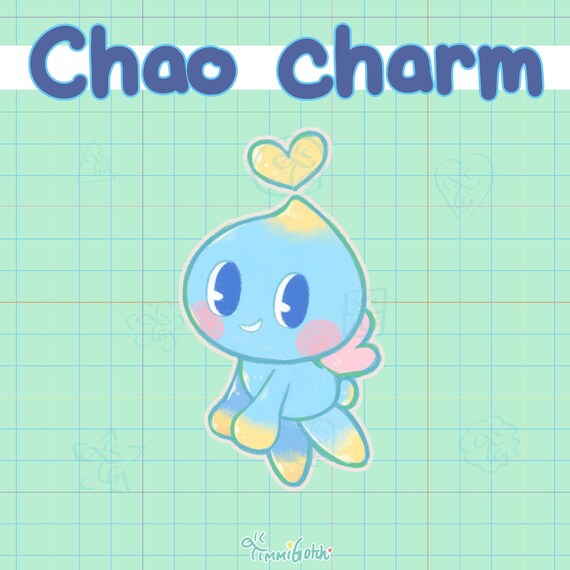 Normal Chao Charm sonic the Hedgehog cute Acrylic Keychain - Etsy