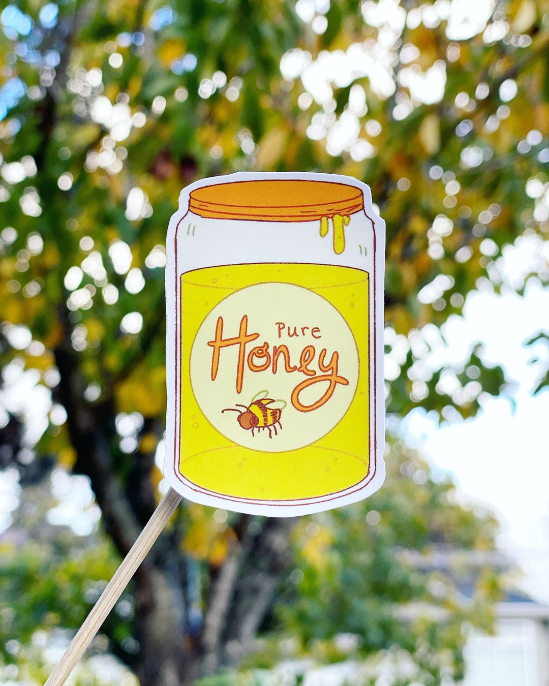 Honey Jar Sticker Bee Stickers Honey Stickers Vinyl - Etsy