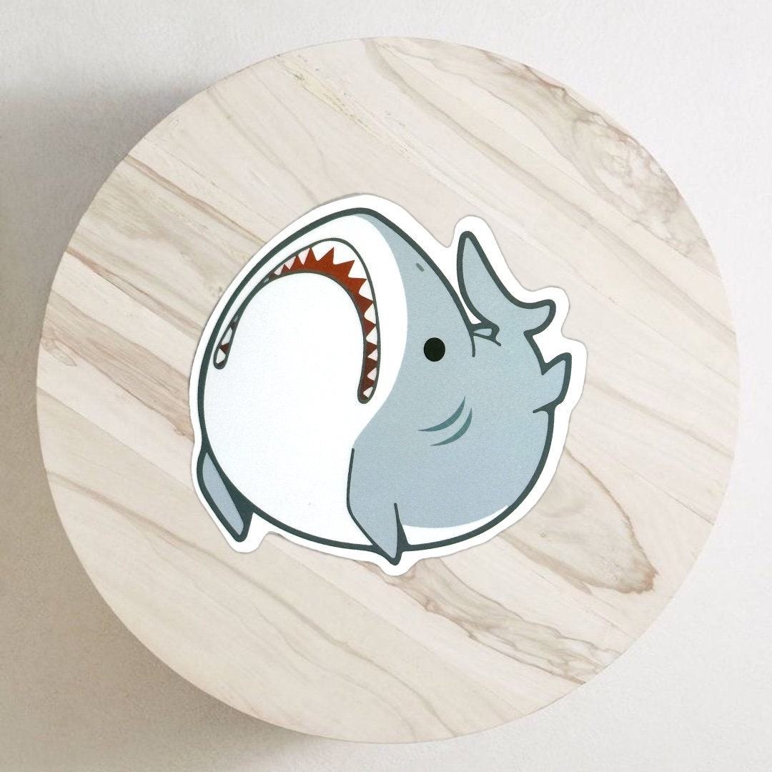Cute Shark Sticker Great White Sticker Shark Vinyl Decal - Etsy