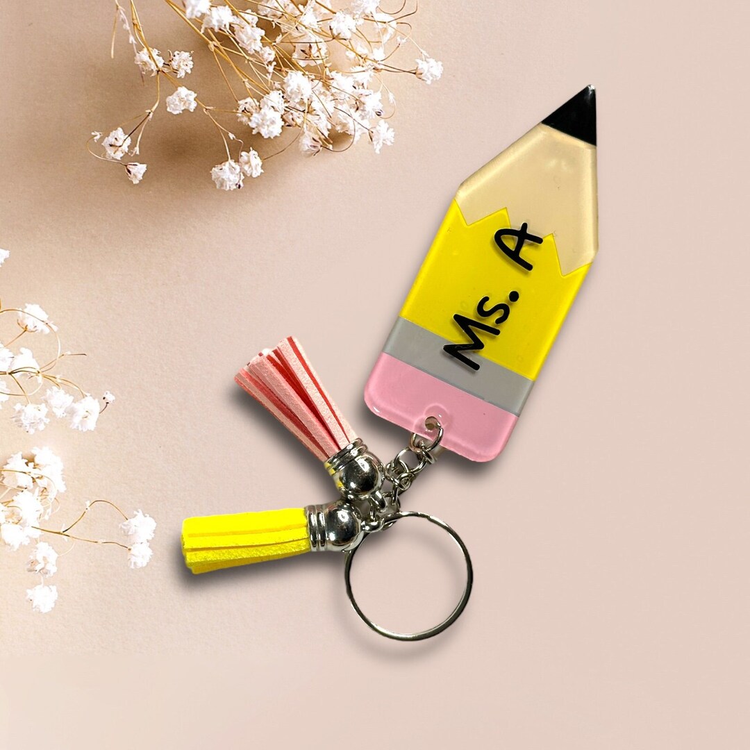 Personalized Teacher Keychain Custom Teacher Gifts Acrylic - Etsy