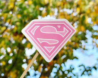 Pink Superhero Logo | Etsy