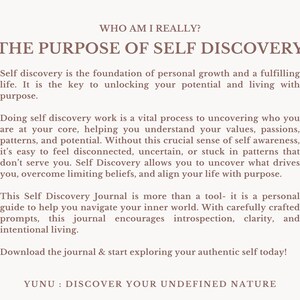 Printable Self Discovery Workbook, Guided Journal Prompts for Self ...