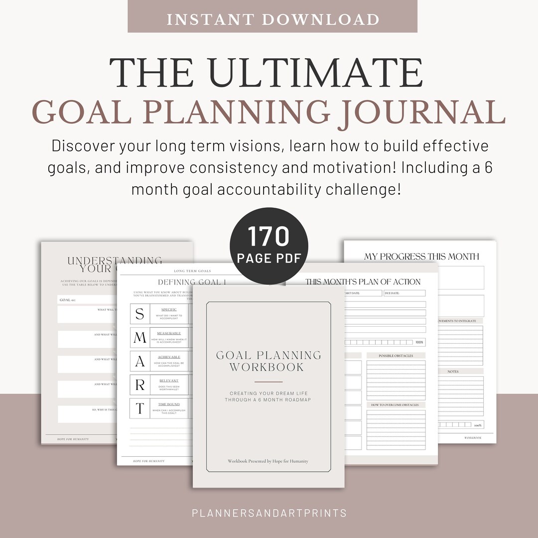 The Ultimate Goal Planning Workbook Journal Entries Goal Setting ...