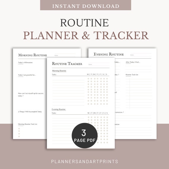 Routine Printable Printable Checklist Daily Planner - Etsy Australia