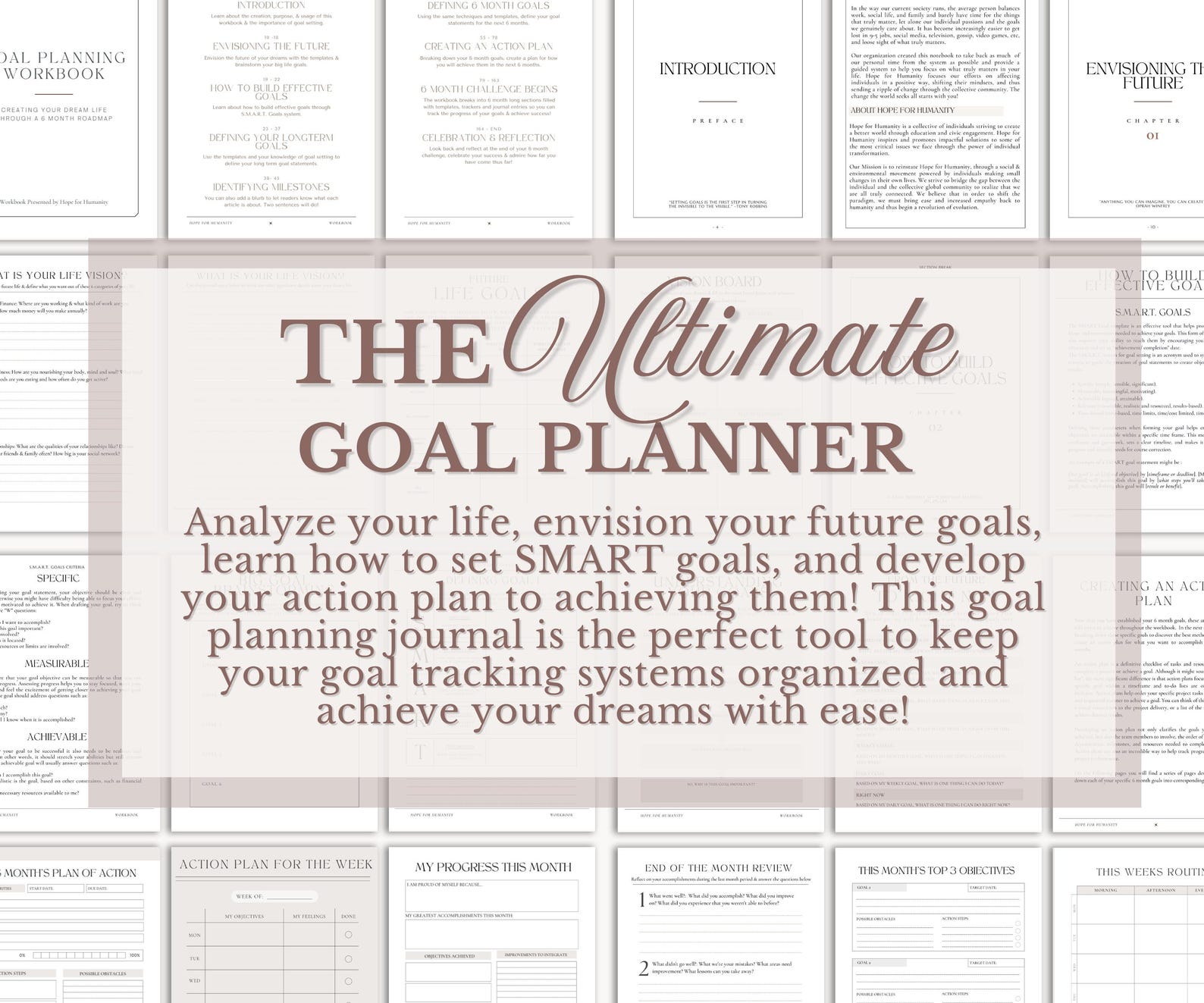 The Ultimate Goal Planning Workbook || Journal Entries || Goal Setting ...