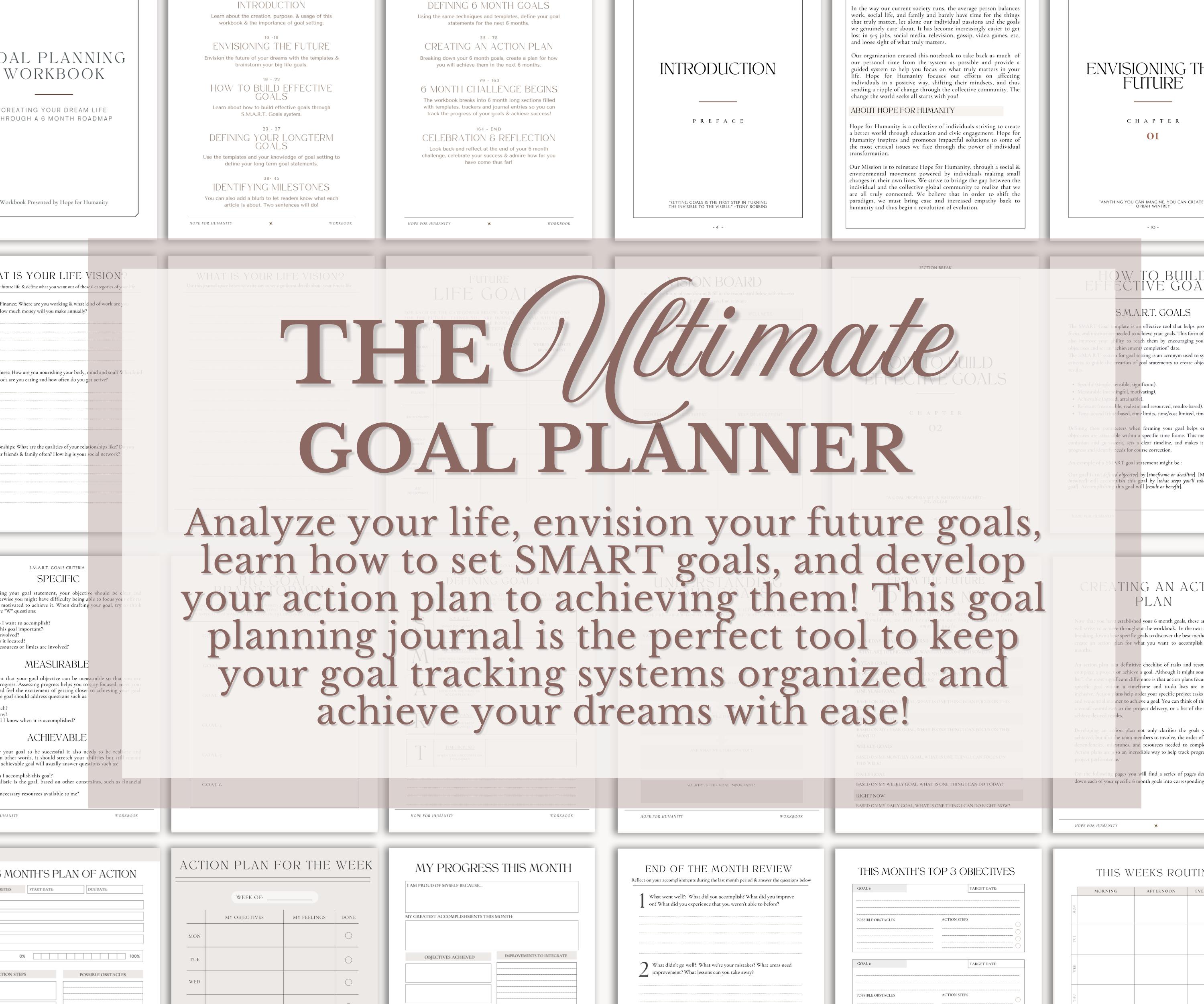 The Ultimate Goal Planning Workbook || Journal Entries || Goal Setting ...