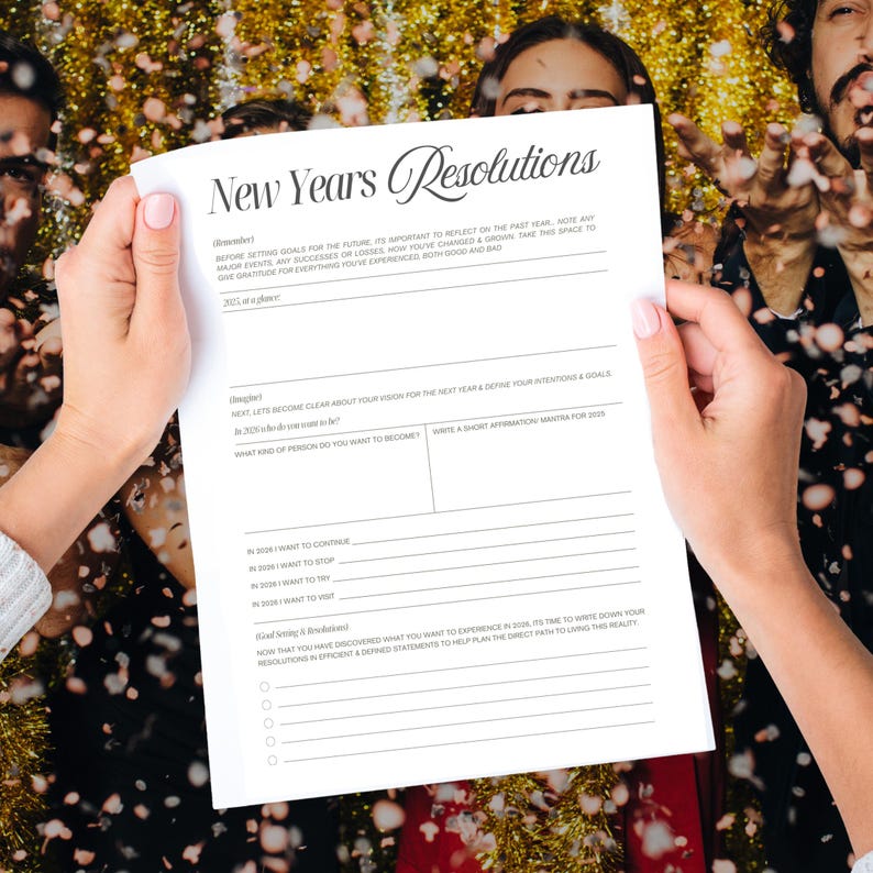New Year Resolution Workbook 2026 | Goal Setting, Manifestation & Life ...