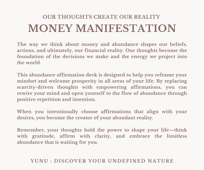 Printable Abundance Affirmation Cards, Money Manifestation Cards, Money ...