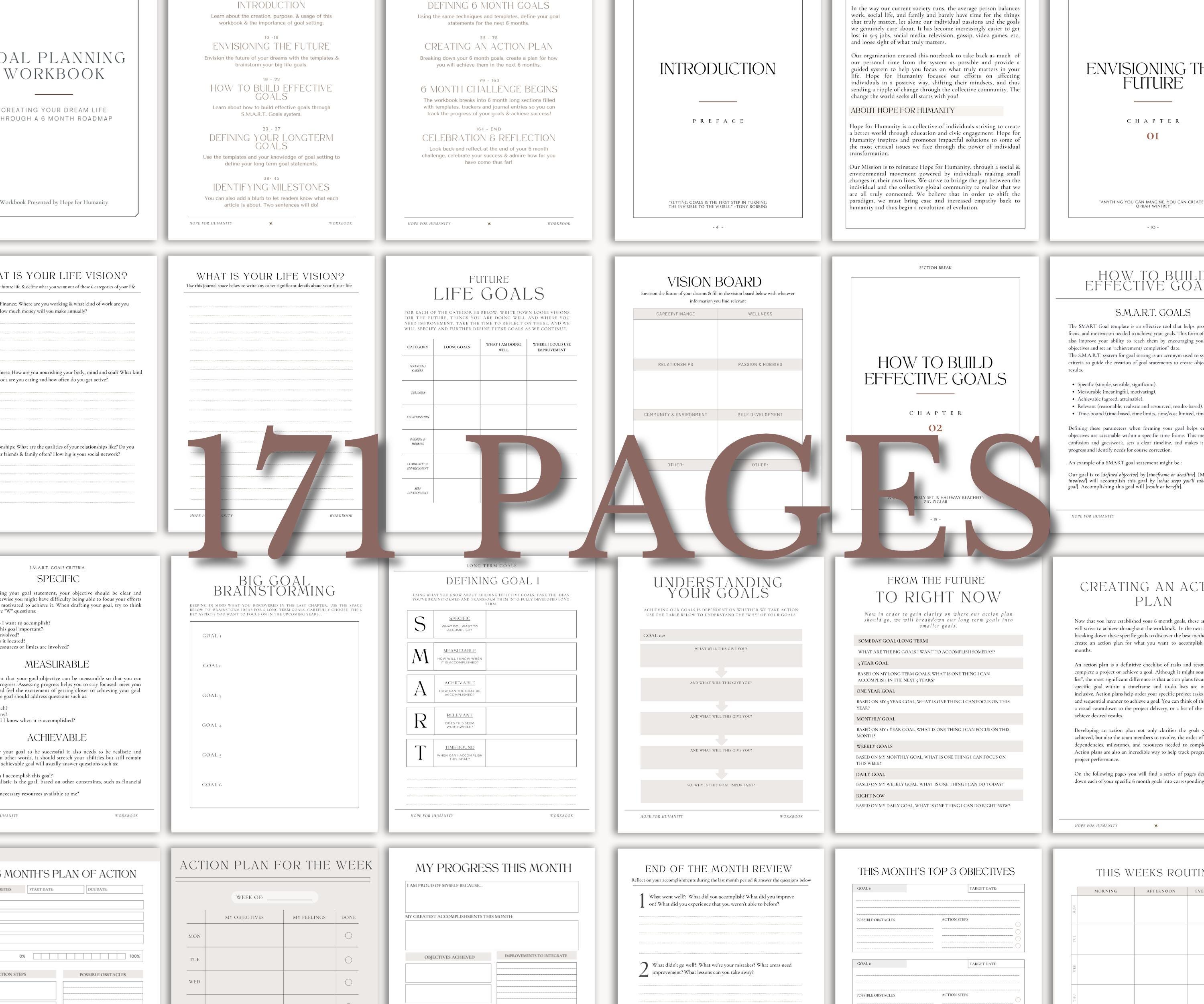 The Ultimate Goal Planning Workbook || Journal Entries || Goal Setting ...