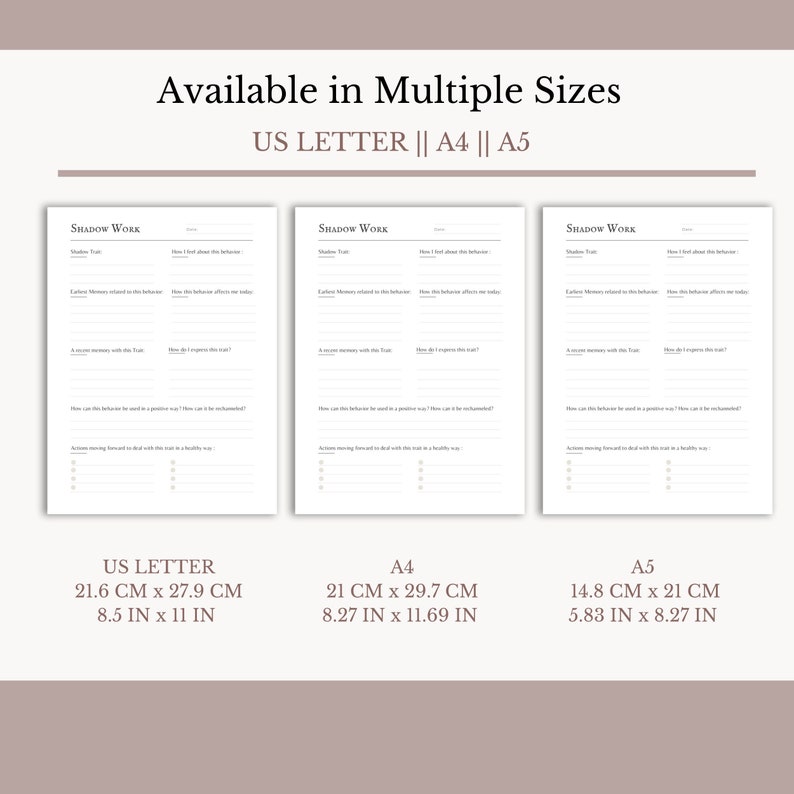 Shadow Work | Shadow Work Worksheet | Printable Book of Shadows ...