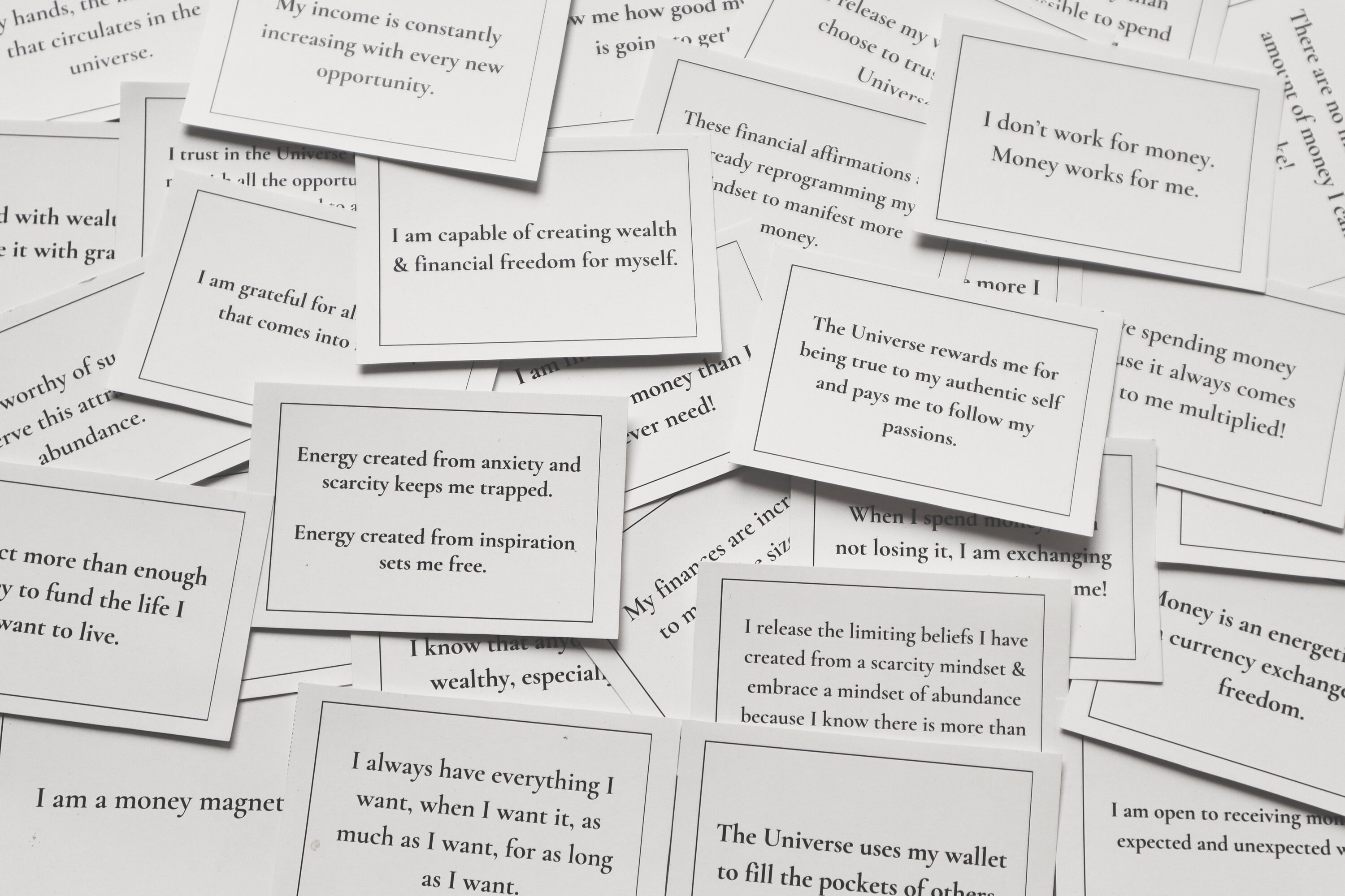 Printable Abundance Affirmation Cards: Money Mantras (digital Download ...